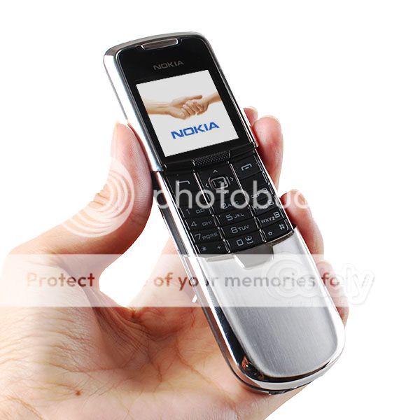New & Genuine NOKIA 8800 Silver Chrome Slide GSM Mobile Cell Phone ...