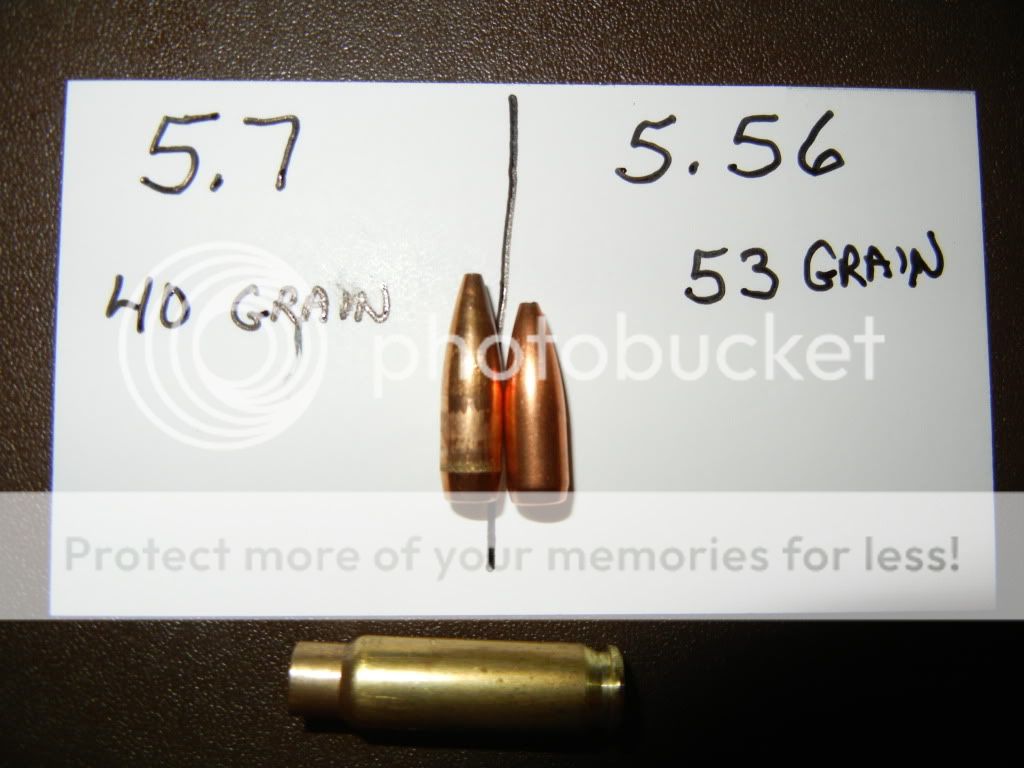 5.7 and 5.56 bullet side by side - AR15.COM