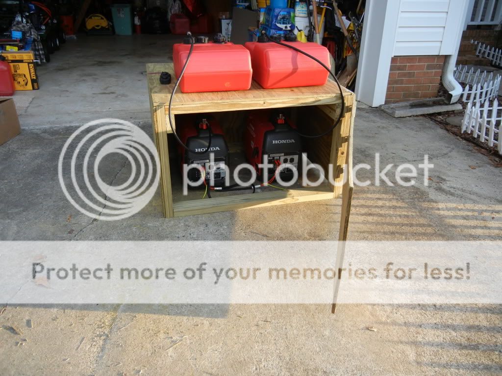 My homemade Honda EU 2000's rain shed and Extended run gas tanks ...